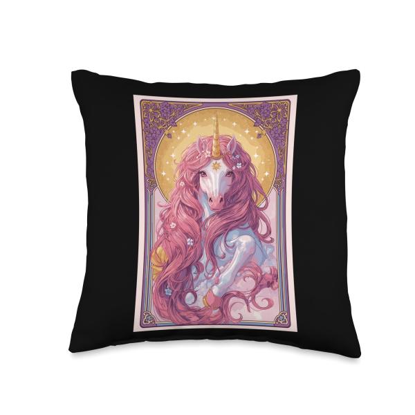 ・The mythical horned horse emerged from the shimmering light its long pink hair flowing around it. A gentle light radiat...