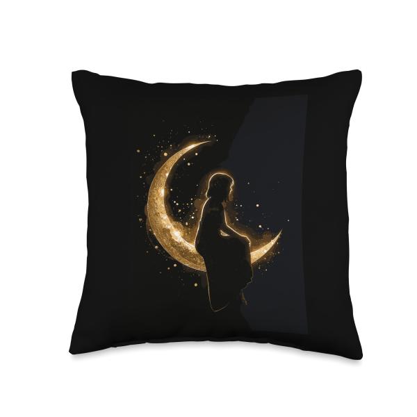 ・The lonely goddess sat peacefully on the moon, her golden light a beacon in the night. The stars around her were her lo...