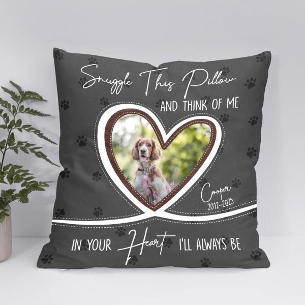 ・? Personalized Memorial Pillow - Create a meaningful keepsake with your loved one's photo and name. Left side features ...