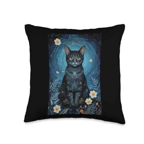 ・The midnight cat watches over the moonlit garden. Its gaze holds ancient stellar secrets.・A star dusted feline waits fo...