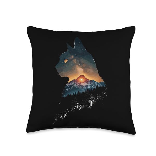 ・Within a cat s mind an endless night sky and mountain forest appeared. The moon rose over the mountain peaks revealing ...