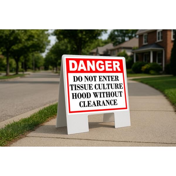 ・Durable Folding A-Frame Sign - Made from industrial-grade coroplast (corrugated plastic) that is lightweight, waterproo...