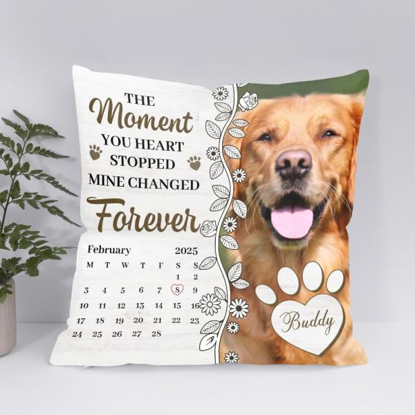 ・? Personalized Memorial Pillow - Create a meaningful keepsake with your loved one's photo and name. Left side features ...