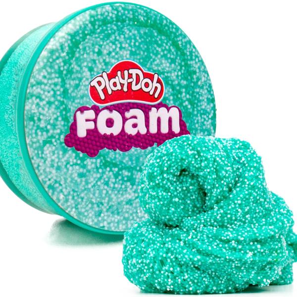 ・SQUISHY, SPONGY, SATISFYING: This 3-ounce jar of bright teal Play-Doh Foam has soft beads and pretend rainbow sprinkles...