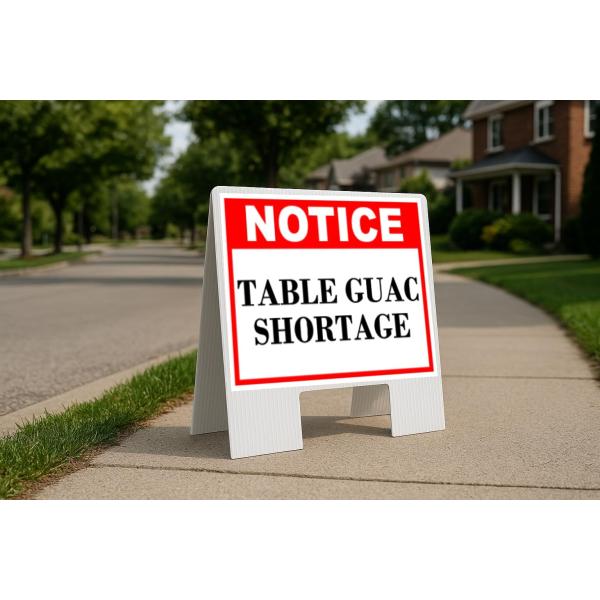 ・Durable Folding A-Frame Sign - Made from industrial-grade coroplast (corrugated plastic) that is lightweight, waterproo...