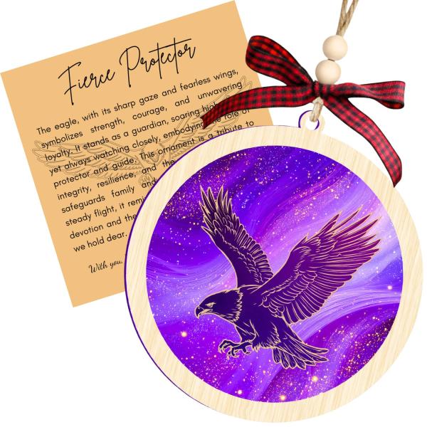 ・Meaningful Symbolism: The eagle represents power, courage, and protection. This ornament celebrates freedom and resilie...