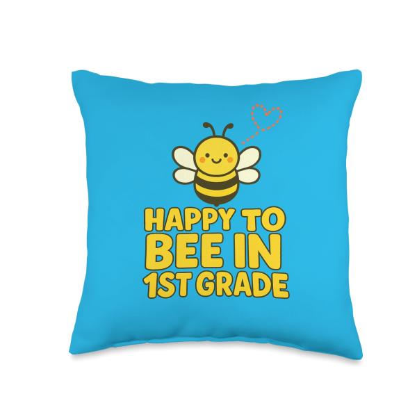 ・Celebrate the first day of school with this Happy To Bee In 1st Grade design. Featuring an adorable bumblebee and playf...