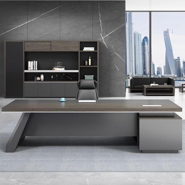 ・Luxury Executive Office Desk for CEO and Boss: Oversized desktop delivers a commanding workspace with room for multiple...