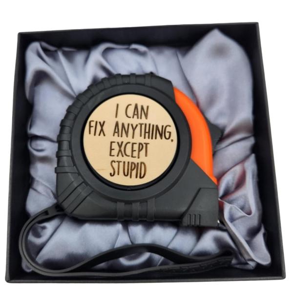 ・Funny ＆ Practical Tool - This orange and black 25-foot stainless steel retractable tape measure combines humor and func...