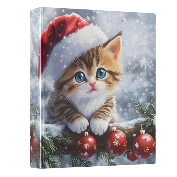 ・【3 Ring Binder with Clipboard Size】 12.4 x 10.63 x 2.36 inches/31.5 x 27 x 6 cm, design with 3-label pocket, suitable f...