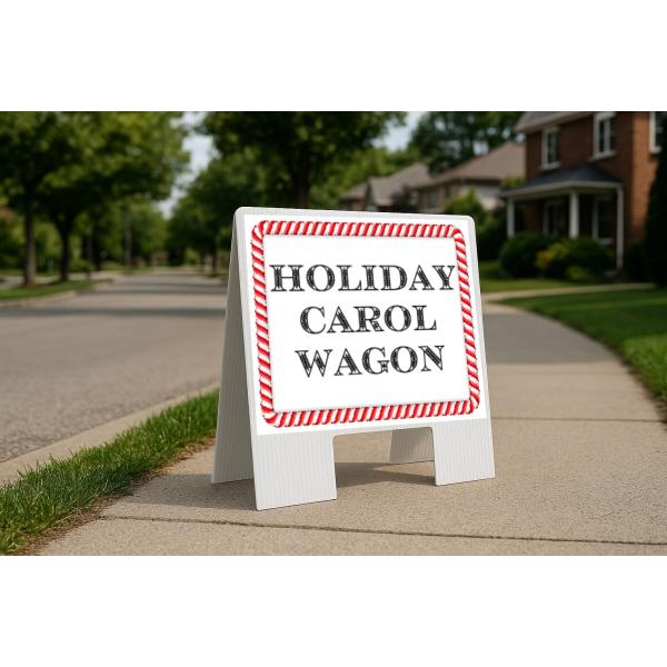 ・Durable Folding A-Frame Sign - Made from industrial-grade coroplast (corrugated plastic) that is lightweight, waterproo...