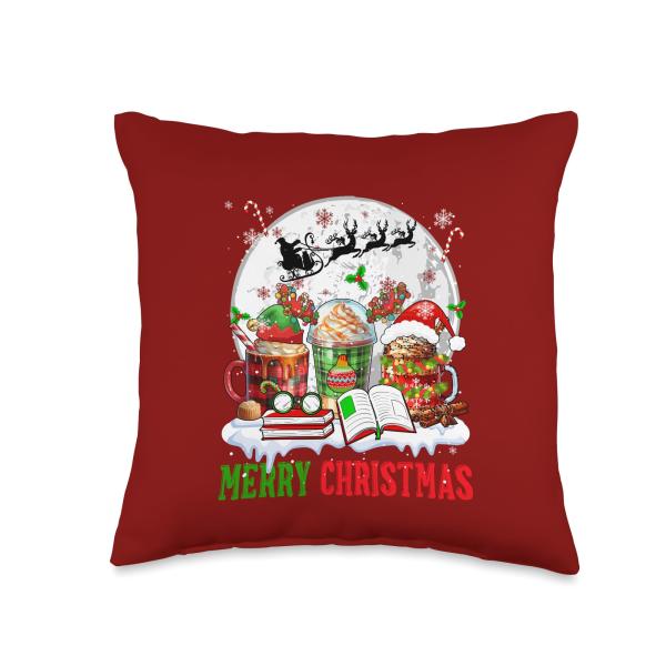 ・This Merry Christmas Three Santa Elf Coffee Cups Librarian Tools costume is for dad, mom, grandma, grandpa, uncle, aunt...