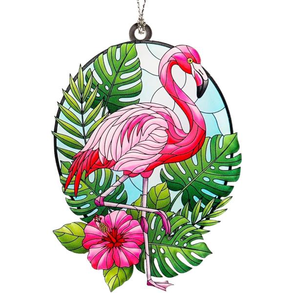 ・? Pink Flamingo Ornament - Tropical Elegance for Your Home: Brighten your space with this Pink Flamingo Ornament, featu...