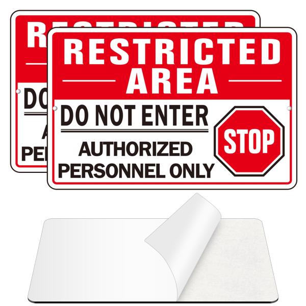 ・1. VALUE PACK OF 2 SIGNS: Your purchase includes 2 do not enter signs with strong adhesive backing, which can be placed...