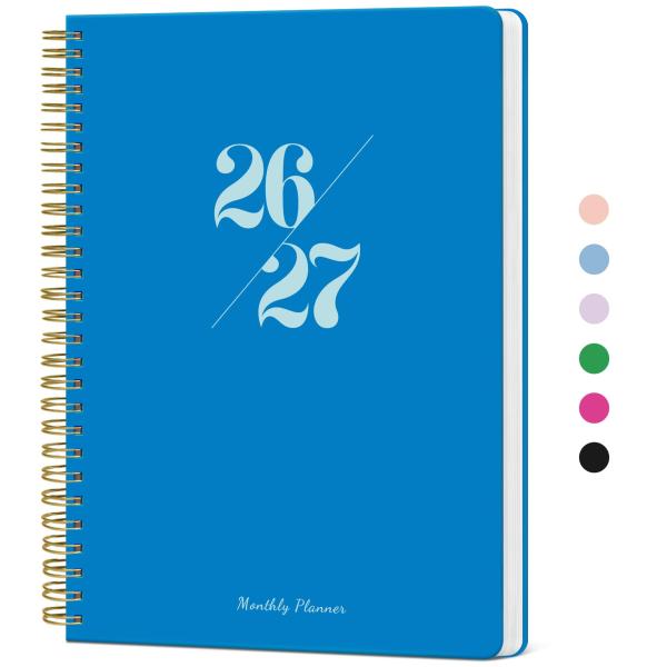 ・【総合マンスリープラン】2026年1月~2027年12月までの月間カレンダーページを掲載した、タージャの2年間のマンスリープランナー 2026-2027年 毎月、目標、タスク、重要な日付、メモのセクションがあり、目標を整理して集中するのに...