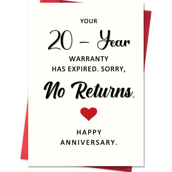 ・Other Uses: This 20 year anniversary card doesn't stop at just being a card. You can also use it as a photo prop, a pos...