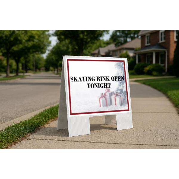 ・Durable Folding A-Frame Sign - Made from industrial-grade coroplast (corrugated plastic) that is lightweight, waterproo...