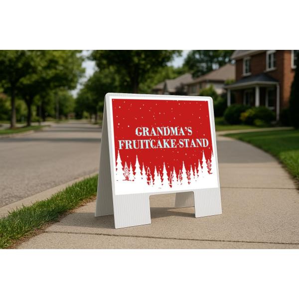 ・Durable Folding A-Frame Sign - Made from industrial-grade coroplast (corrugated plastic) that is lightweight, waterproo...