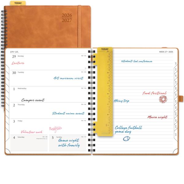 ・12 MONTHS ACADEMIC PLANNER: Stay organized from July 2026 to June 2027 with this daily planner. The large 8.5" x 10.5" ...