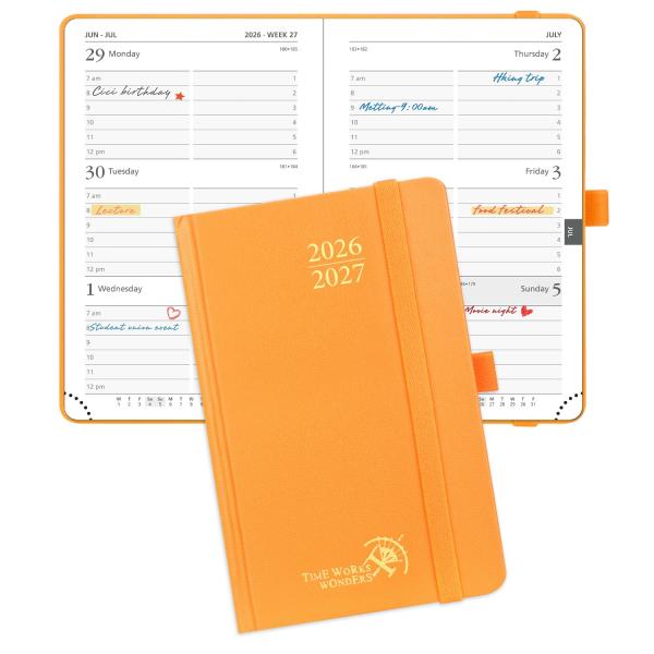 ・12 MONTH WEEKLY CALENDAR: This POPRUN July 2026-June 2027 academic calendar planner combines weekly and monthly layouts...