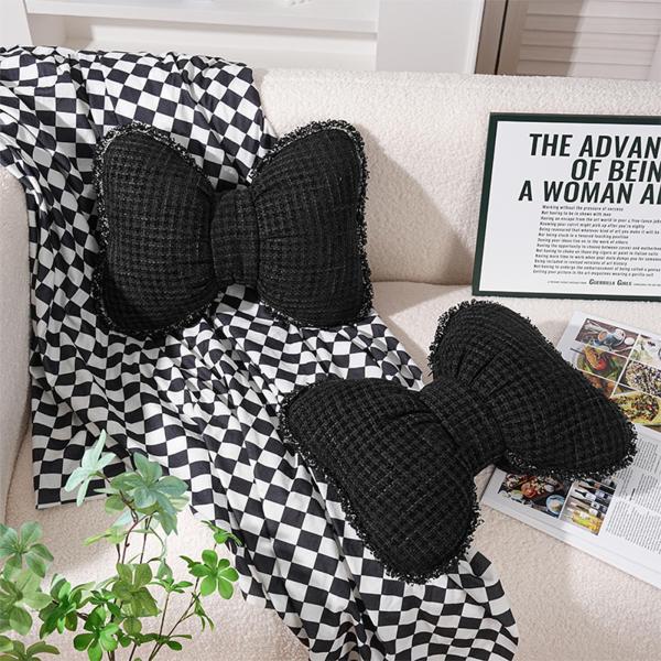・【Comfortable Back Support】This bow-shaped pillow features a plush, ergonomic design that provides excellent lumbar supp...