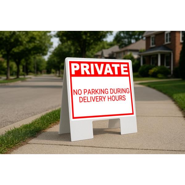 ・Durable Folding A-Frame Sign - Made from industrial-grade coroplast (corrugated plastic) that is lightweight, waterproo...