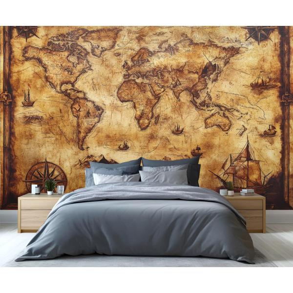 ・Mural Size: Mural total size 137.8"W x 100"H /350x254cm (W x H). The mural is cut into 3 pieces and provided in pre-cut...