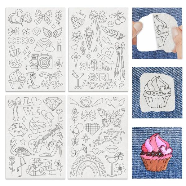 ・FOR YOUR EVERY SEWING NEED: The package includes 4 sheets A4 size tear-off paper stabilizers for embroidery. Design pat...