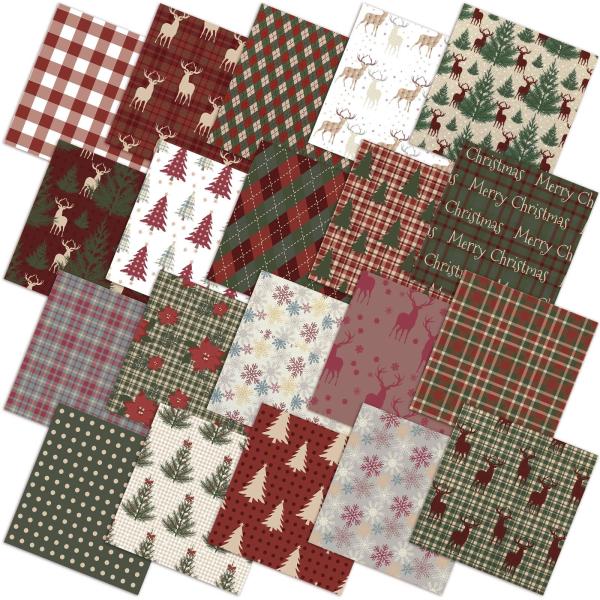 ・Vintage Christmas Woodland Theme: impart life to your creations with our Christmas fabric printed with 20 different Pat...
