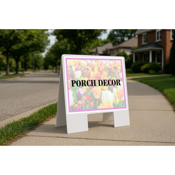・Durable Folding A-Frame Sign - Made from industrial-grade coroplast (corrugated plastic) that is lightweight, waterproo...