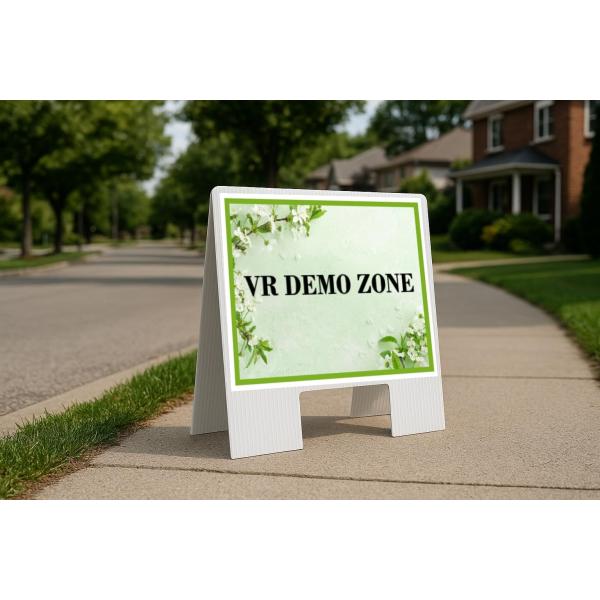 ・Durable Folding A-Frame Sign - Made from industrial-grade coroplast (corrugated plastic) that is lightweight, waterproo...