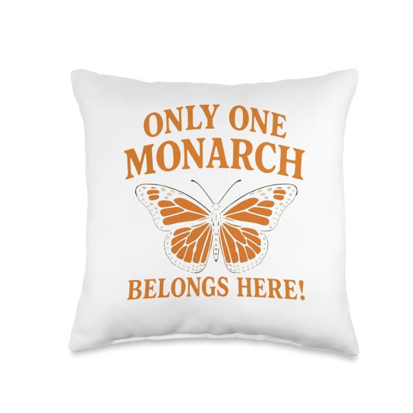 ・Elegant monarch butterfly paired with bold orange lettering creates a confident retro design celebrating individuality ...