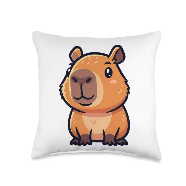・Super adorable, happy cartoon capybara illustration perfect for anyone who loves these chill, friendly South American r...