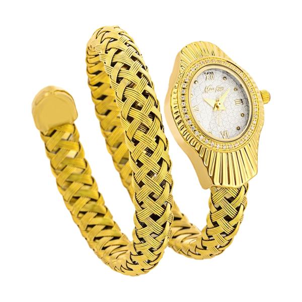・【Elegant Snake Shape Design】- This women's watch features a distinctive spiral bangle design that wraps beautifully aro...