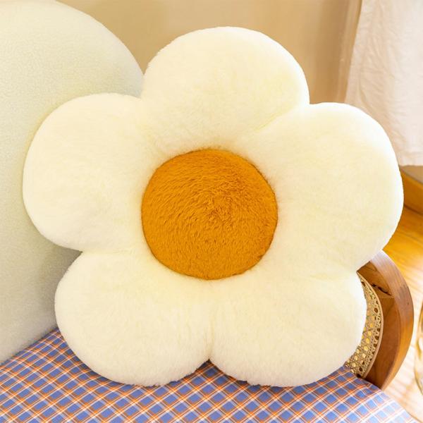 ・【Premium Material】This Daisy decorative throw pillows are made of high imitation rabbit fur cover and PP cotton to fill...