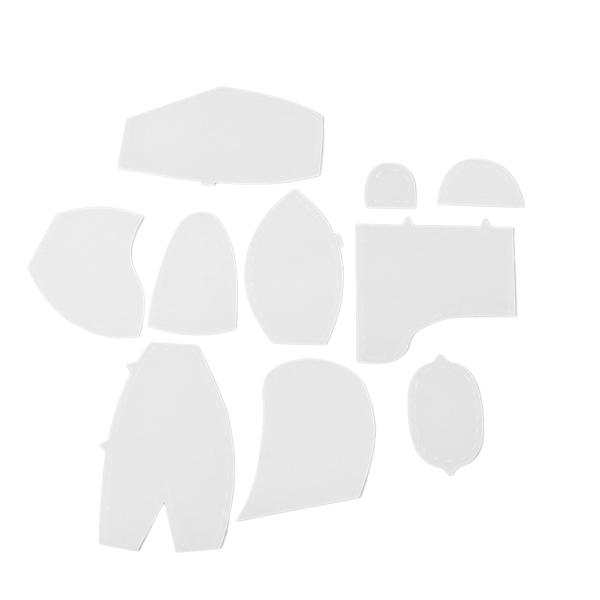 ・Complete 10-Piece Starter Kit - Memory Bear Template Ruler Set includes all essential acrylic patterns for creating mem...