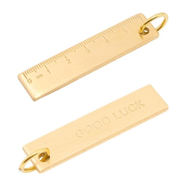 ・Durable Material: Crafted from high-quality brass, this mini ruler keychain is not only sturdy but also resistant to ta...