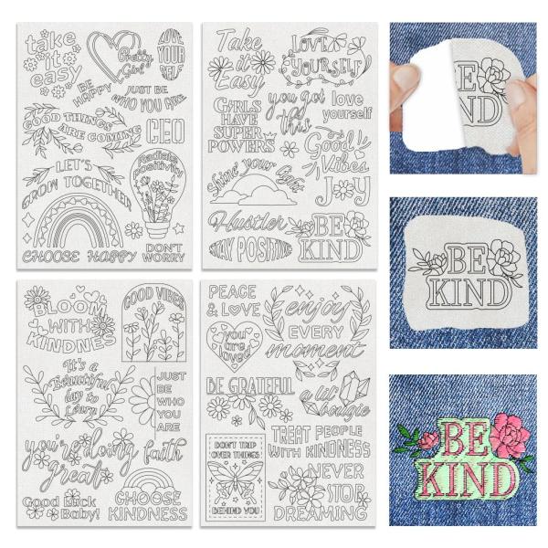 ・FOR YOUR EVERY SEWING NEED: The package includes 4 sheets A4 size tear-off paper stabilizers for embroidery. Design pat...