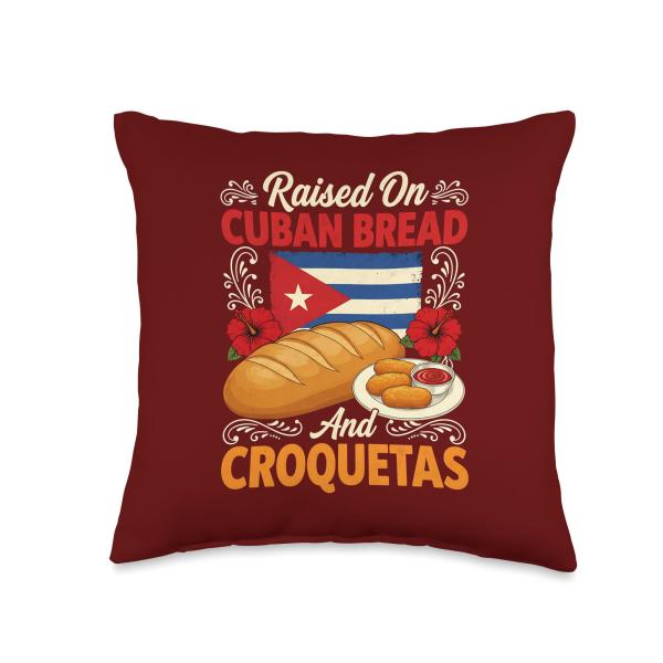 ・Show off your Cuban roots with this fun "Raised on Cuban Bread and Croquetas" tee! Perfect for anyone who loves classic...