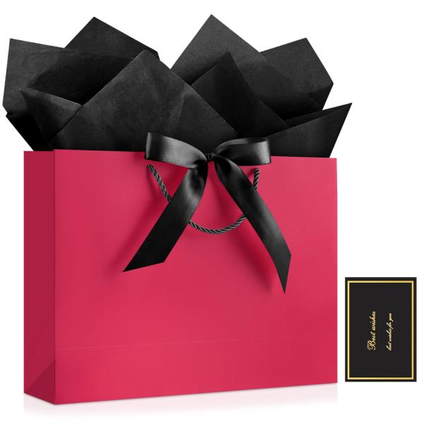 ・About This Gift Bag Set: The size of JMANNI gifts bag is 12.6" x 9.8" x 3.9", which is perfect for medium gift. You wil...