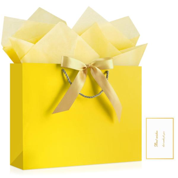 ・About This Gift Bag Set: The size of JMANNI gifts bag is 12.6" x 9.8" x 3.9", which is perfect for medium gift. You wil...