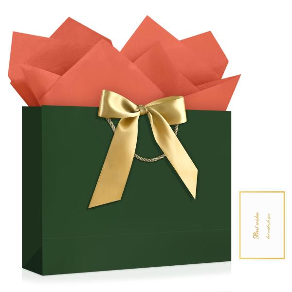 ・About This Gift Bag Set: The size of JMANNI gifts bag is 12.6" x 9.8" x 3.9", which is perfect for medium gift. You wil...