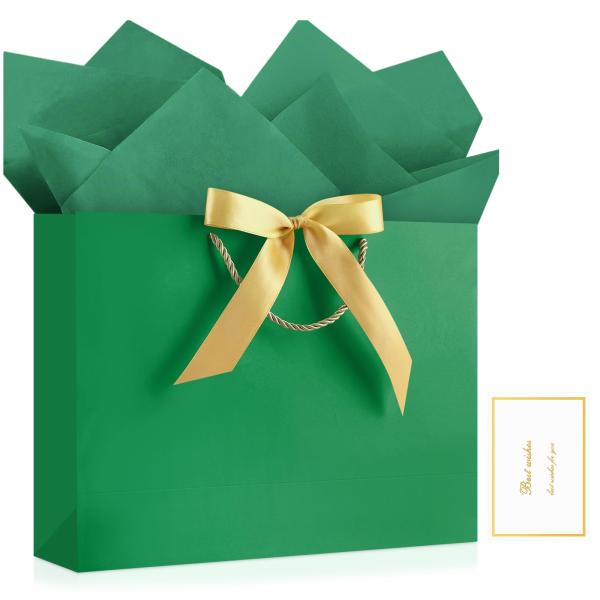 ・About This Gift Bag Set: The size of JMANNI gifts bag is 12.6" x 9.8" x 3.9", which is perfect for medium gift. You wil...