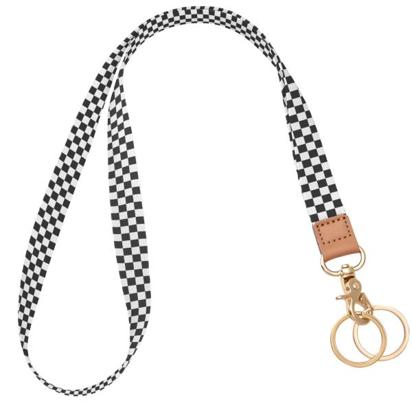 ・?Unique Designs: Lanyard key chain holder with unique design, Classic and fashionable plaid patterns match your persona...