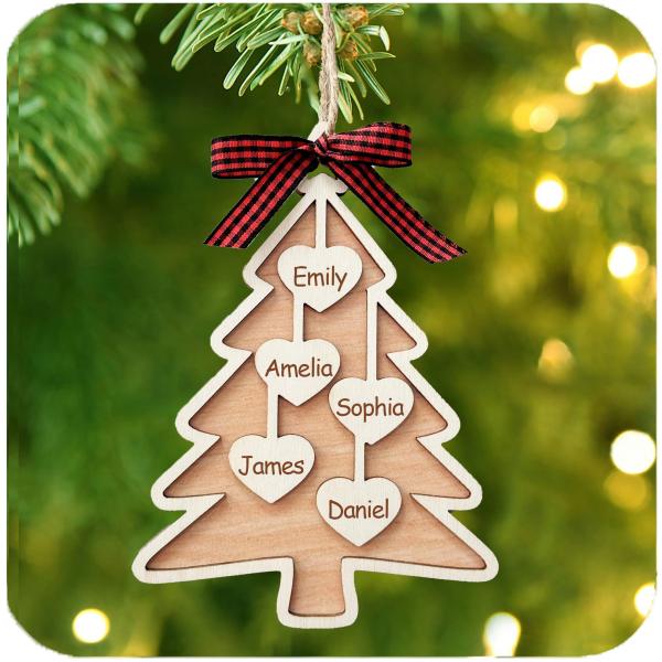 ・UNIQUE CHRISTMAS TREE ORNAMENTS:Celebrate 2025 by decorating the Christmas tree with personalized wooden Christmas orna...