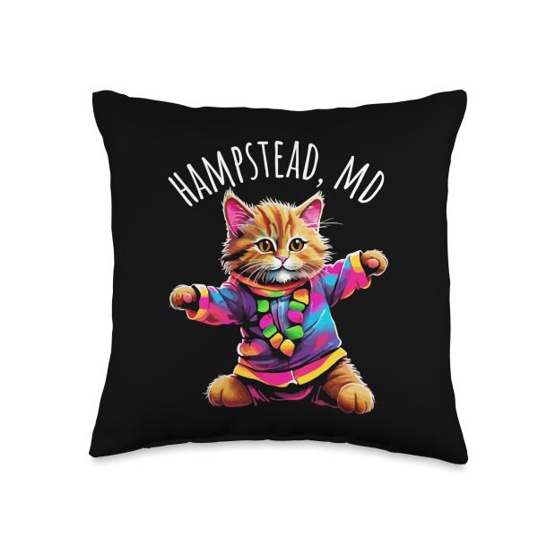 ・Hampstead MD cute dancing cat design for anyone who loves Hampstead, MD, USA, cats, mom, dad, daughter, grandma, sister...