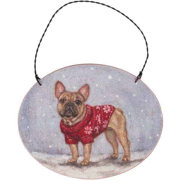 ・フレンチブルドッグのホリデーオーナメント:ペットとクリスマスへの愛を組み合わせたチャーミングなフレンチブルドッグをテーマにしたホリデーデザインが特徴の素朴な木製オーナメント。・自分で作る:ペットの名前と詳細をパーソナライズできる背面には空...