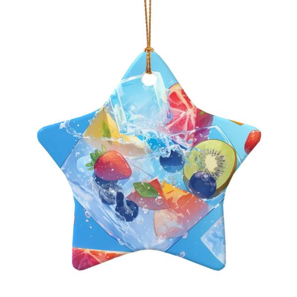 ・Our Ice fruit patterned Star Shape ceramic pendants are crafted from specially selected white ceramic, boasting a durab...