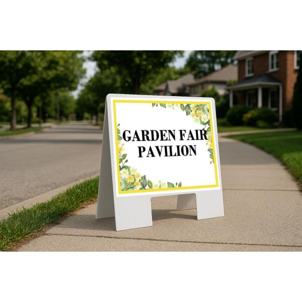 ・Durable Folding A-Frame Sign - Made from industrial-grade coroplast (corrugated plastic) that is lightweight, waterproo...