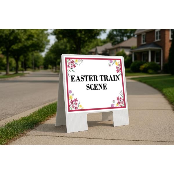 ・Durable Folding A-Frame Sign - Made from industrial-grade coroplast (corrugated plastic) that is lightweight, waterproo...